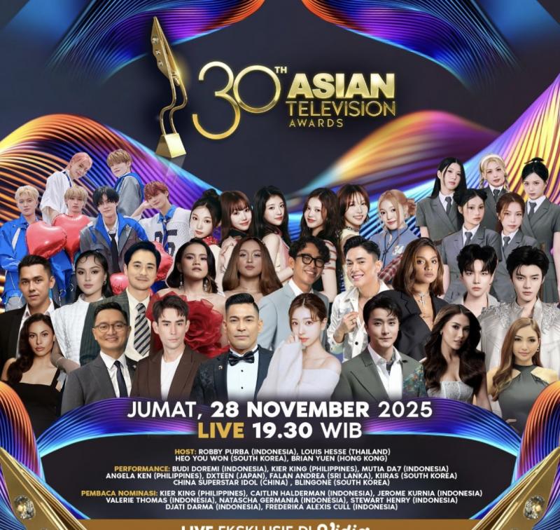 “30th Asian Television Awards” Kembali Digelar di Indonesia, Dua Malam ...